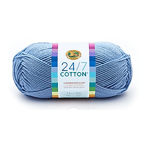 Lion Brand Yarn - 24/7 Cotton - 6 Skein Assortment (Ocean)