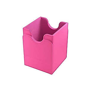 Gamegenic Squire 100+ XL Convertible Deck Box | Card Storage Box with Removable Cover Clips | Holds 100 Double-Sleeved Cards in Extra Thick Inner Card Sleeves | Pink Color | Made (GGS20103ML)