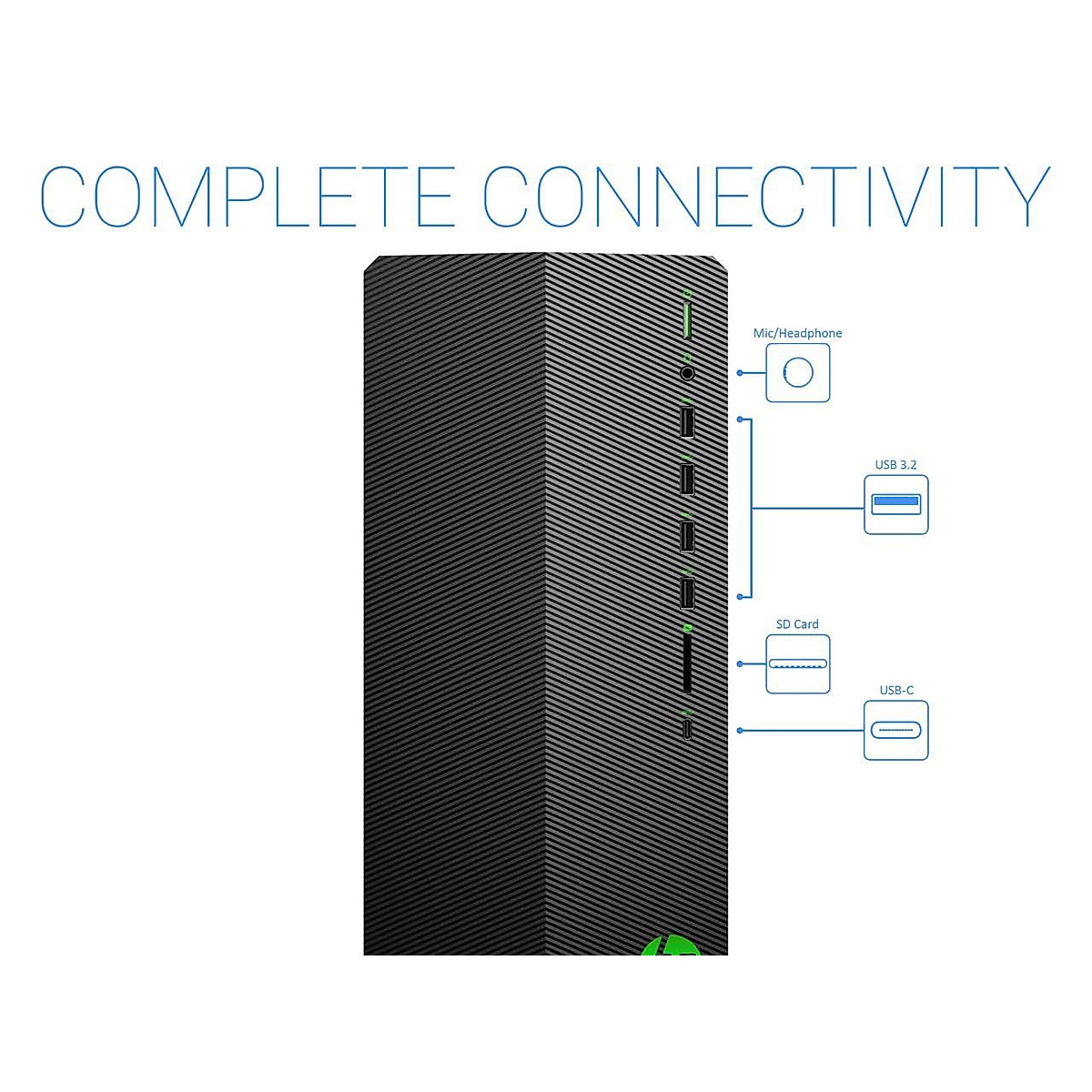 HP Pavilion Gaming Premium Desktop | AMD Ryzen 7-5700G 8-Core Upto 3.8GHz | 32GB RAM | 1TB SSD+1TB HDD | NVIDIA GeForce RTX 3060 | Windows 10 Home | Keyboard and Mouse | with Mouse Pad Bundle, Black