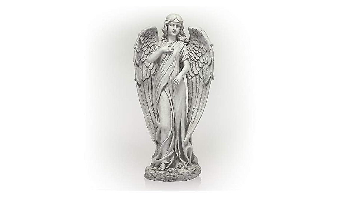 Alpine Angel Statue - Elegant Garden Decor, 31-Inch