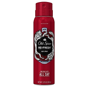 Old Spice Wild Collection Re-Fresh Deodorant Body Spray, Wolfthorn 3.75 oz (Pack of 3)