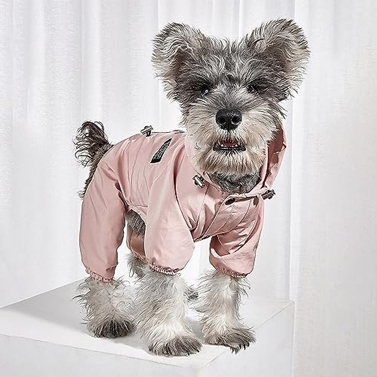 Dog Rain Jacket, Waterproof Dog Raincoat Reflective Puppy Poncho with Hood for Small Medium Dogs