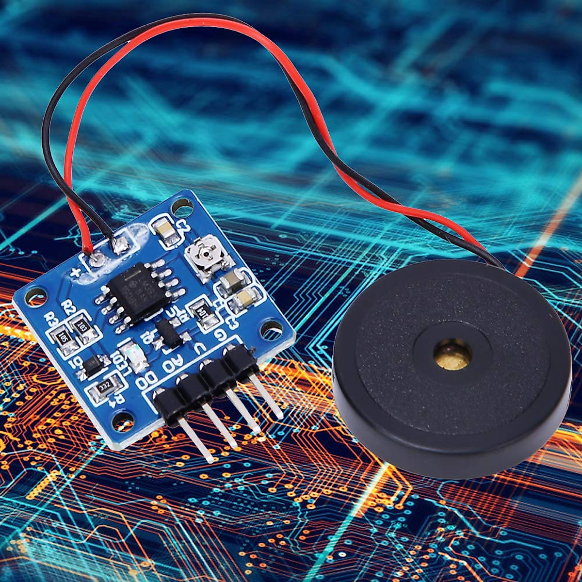 Vibration Switch Sensor Module, Piezoelectric Vibration Tapping Sensor Module Vibration Switch Module 5.0V AD/DO (1)