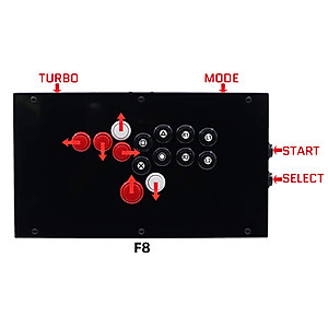 FightBox F8-PC All Buttons Arcade Joystick Game Controller For PC Sanwa OBSF-24 30 Leverless-Style