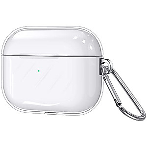 ESR Upgrade Clear Carrying Case for AirPods Pro Case 2019, Air Ripple Protective TPU Cover with Keychain [Won't Affect Wireless Charging] [Visible Front LED] [Dust & Shock-Resistant], Clear