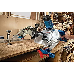 BOSCH GCM12SD 15 Amp 12 Inch Corded Dual-Bevel Sliding Glide Miter Saw with 60 Tooth Saw Blade