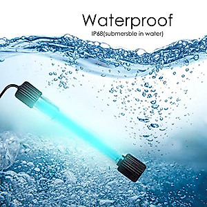 TAISHAN UV Sterilizer for Aquarium，13 W Fish Tank Clean Light with Timer,Aquarium Green Killing Machine Waterproof Clean Submersible Lamp for Pond,Swimming Pool,Indoor