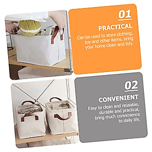 Zerodeko Box Storage Trash Can Fabric Child White