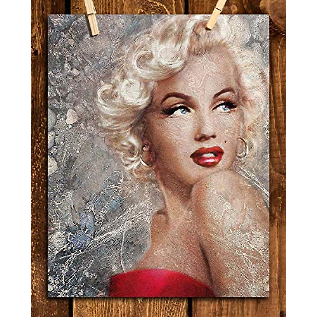 Abstract Marilyn Monroe"Who Me?" Wall Art Print- 10 x 8" Beautiful Print Art-Ready to Frame. Marilyn's Classic Beauty Pose. Modern Home Decor-Office Décor. Great Gift for Marilyn Monroe Collections.