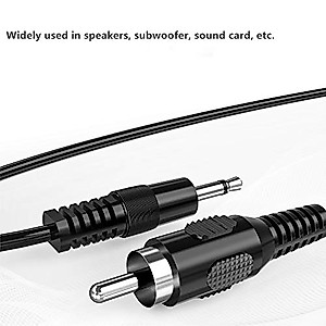 RCA to 3.5mm Mono, 6ft 3.5mm 1/8 inch Mono Male Plug to RCA Male Audio Cable Adapter, for Speakers, Subwoofer