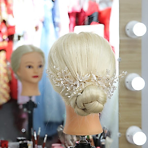 Armmu 26"-28" Long Hair Mannequin Head with 60% Real Hair, Hairdresser Practice Training Head Cosmetology Manikin Doll Head with 9 Tools and Clamp - #613, Makeup On