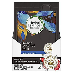 Herbal Essences, BioRenew Nourishing Hair Mask, with Coconut Milk, Moisturize and Restore, 1.7 fl oz, 10 Count