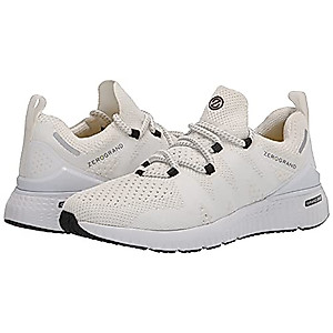 Cole Haan Women's Zerogrand OVERTAKE LITE Runner Running Shoe, White Webbing/White Midsole/Black Outsole, 8