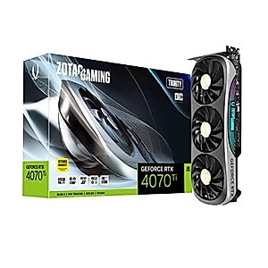 ZOTAC Gaming GeForce RTX 4070 Ti Trinity OC DLSS 3 12GB GDDR6X 192-bit 21 Gbps PCIE 4.0 Gaming Graphics Card, IceStorm 2.0 Advanced Cooling, Spectra 2.0 RGB Lighting, ZT-D40710J-10P