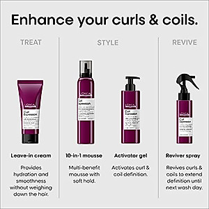 L'Oreal Professionnel Curl Expression Definition Activator | For Curly and Coily Hair | Defines Curls and Coils | Silicone and Paraben Free | 8.4 Fl. Oz.