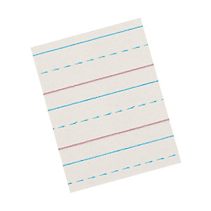 School Smart Zaner-Bloser Paper, 1/2 Inch Ruled, 8 x 10-1/2 Inches, 500 Sheets White