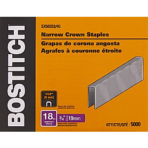 BOSTITCH Finish Staples, Crown, 5000-Pack (SX50353/4G)