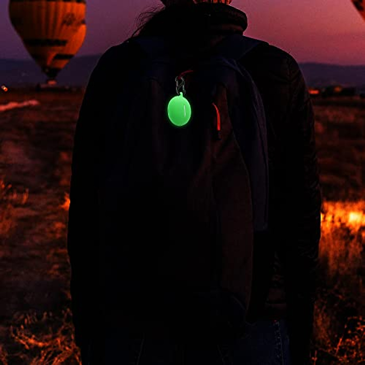 Geiomoo Silicone Case Compatible with FreeBuds 4i, Protective Cover with Carabiner (Luminous Green)