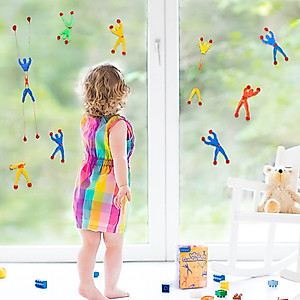 Shindel 50PCS Stretchy Wall Climbers, Sticky Wall Climbers Sticky Toy Fun Fidget Toys Classroom Prize Basket Egg Stuffers for Kids