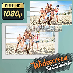 Pyle Inwall Video Monitor Display Screen - 15.4 Inch Full HD 1080p Universal Widescreen LCD Flush Wall Mount HDMI RCA Monitor w/VGA, RCA Audio, Wireless Remote, Frame Cover, Home/Car Use PLVW155U