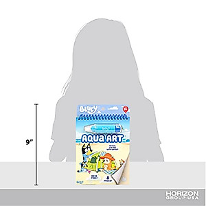 Bluey Aqua Art, Includes 4 Reusable Pages of Water Art & Water Pen, Color with Water Book, Water Reveal Activity Book, Paint with Water Books, Water Doodle Book, Reusable No-Mess Art Book