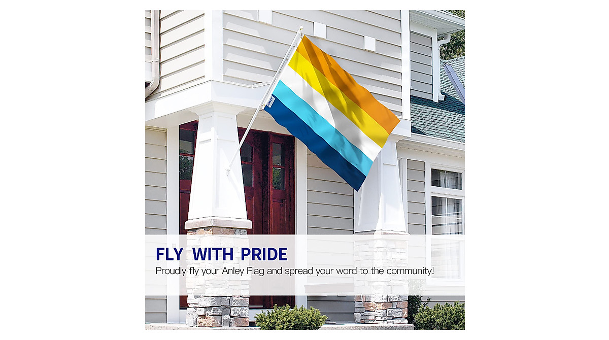 Anley Fly Breeze 3x5 Foot Aroace Pride Flag - Vivid Color and Fade proof - Canvas Header and ...