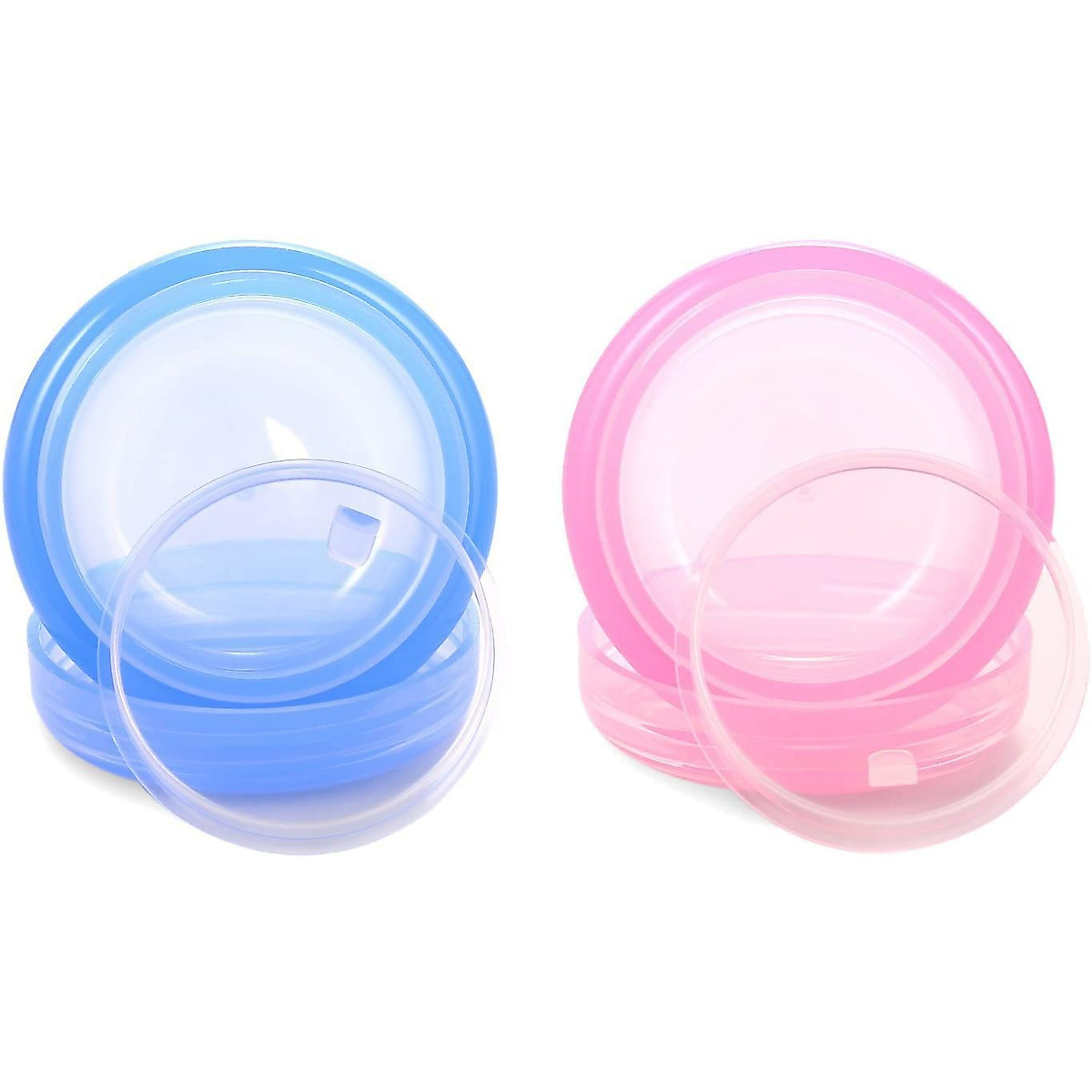 VEAIDE Plastic Small Travel Containers for Toiletries, TSA Approved Leakproof Refillable Cosmetics Makeup Jars with Lids for Cream Gel Paste, 20g/0.7OZ Per Piece, 6 Pieces