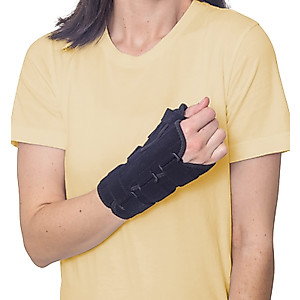 Thumb Spica Splint Right Hand & Wrist Brace | Wrist Splint and Thumb Splint to Support Sprains, Tendinosis, De Quervain's Tenosynovitis, Fractures | Trigger Thumb Brace for Carpal Tunnel (Right S/M)
