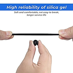 MAEXUS Silicone Eyeglass Retainers Eyewear Retainer Glasses Retainers Grip - Nerd Comfort Eyeglasses Temple Tips - Anti-Slip Elastic Comfort Glasses Retainers Black&Clear (6 Pairs)