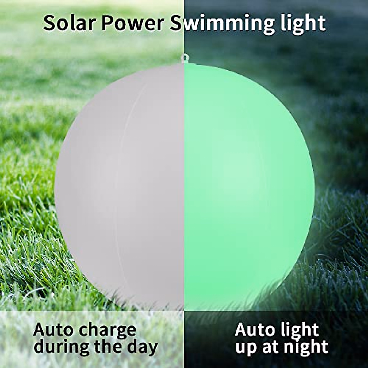 Blibly Floating Pool Lights Solar Powered, 14 inch Pool Lights That Float, Inflatable Waterproof Led Light Pool Balls, Solar Pool Lights for Outdoor Swimming Pools Garden Lawn Party Decor (4 Pack)