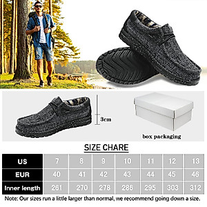 Men's Slip-On Loafers Casual Shoes Lightweight Comfortable Breathable Fashion Soft Sole Plantar Fasciitis Black Zapatos Mocasines para Hombre US7