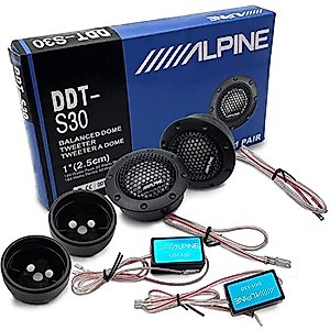 LYHLYA Car High Fidelity Stereo Speaker Tweeter - Car Modified Car Audio Silk Dome Tweeters