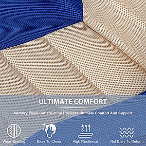 360° Swivel Gaming Floor Chair w/ Arms Support & 5 Positions Adjustable Backrest, Foldable Lazy Sofa Chair Comfortable Mesh Fabrics Floor Chair Multipurpose Sofa Lounger for Meditation Reading (Blue)
