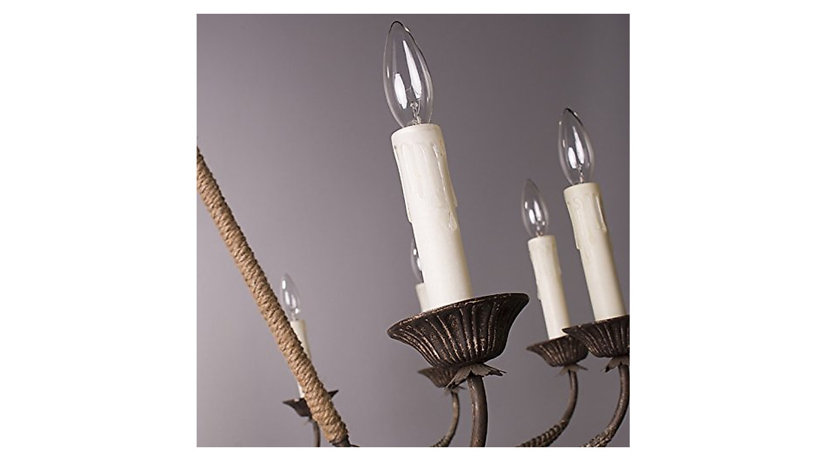 Lovedima 12-Light Rustic Candelabra Chandelier - Vintage Farmhouse Style