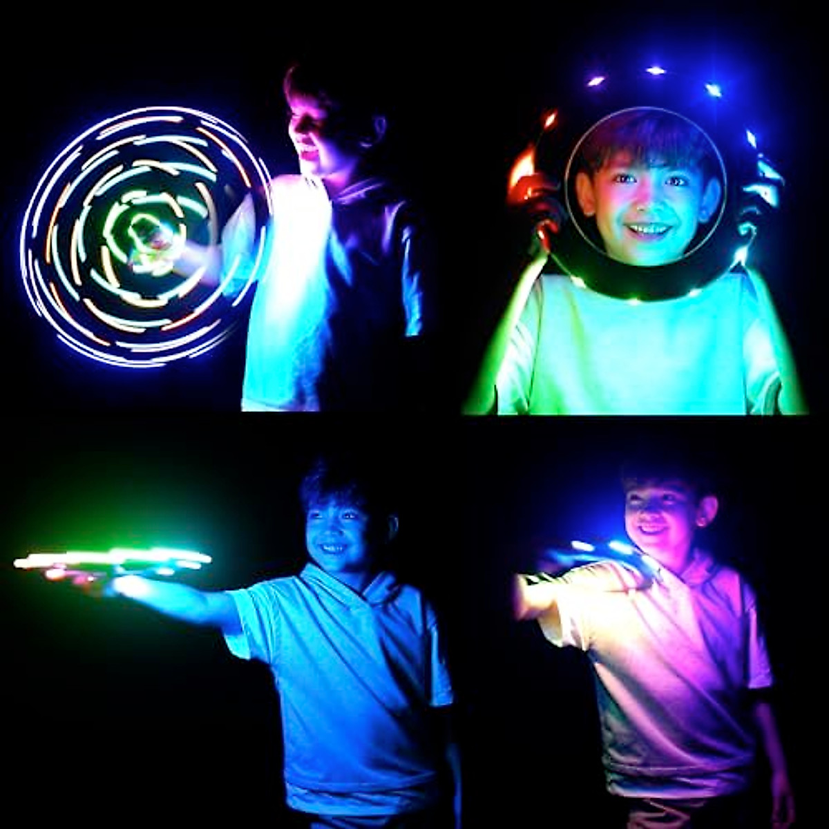 TOSY Flying Ring - 12 LEDs, Super Bright, Soft, Auto Light Up, Safe, Waterproof, Lightweight Frisbee, Cool Birthday, Camping, Easter Basket Stuffers & Outdoor/Indoor Gift Toy for Boys/Girls/Kids