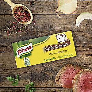 Knorr Bouillon Cubes Beef Flavor Bouillon/Caldo de Res Pack of 24, 8 Ct For Sauces, Soups and Stews Naturally Flavored 3.1 oz
