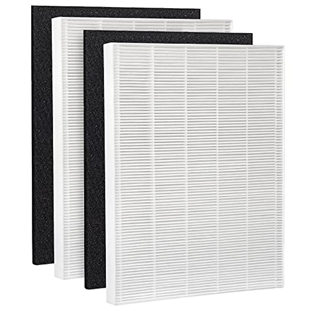 RUZIBA C545 Filter Replacement for Winix S Filter, Compatible with Winix C545 P150 B151 Air Purifier, Part# 1712-0096-00 and 2522-0058-00, 2 HEPA and 2 Pre-filter