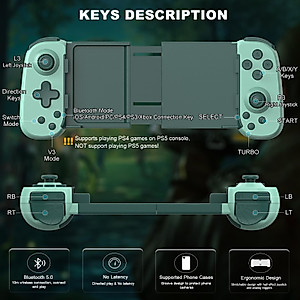 arVin Mobile Gaming Controller for Android, iOS with Phone CASE Support, Wireless Gamepad for iPhone/iPad/Samsung/Tablet/Switch/PS4/PC - Play Xbox Cloud Gaming/PS Remote Play/Steam Link/GeForce Now