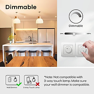 Linkind Dimmable A19 LED Light Bulbs, 60 Watt Equivalent, E26 Base, 2700K Soft White, 9.5W 800 Lumens CRI80+ 120V, UL Listed FCC Certified, Pack of 24