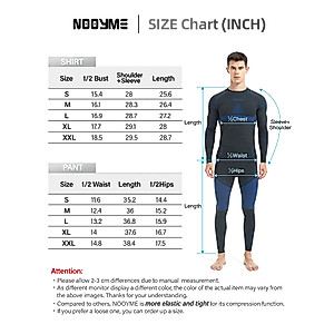Thermal Underwear for Men Long Johns for Men, Long Underwear Mens Base Layer Men for Cold Weather Black-Blue