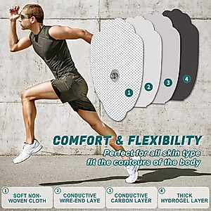 PHYTOP TENS Pads EMS Unit Snap Electrode 20 Pcs with Super Gel