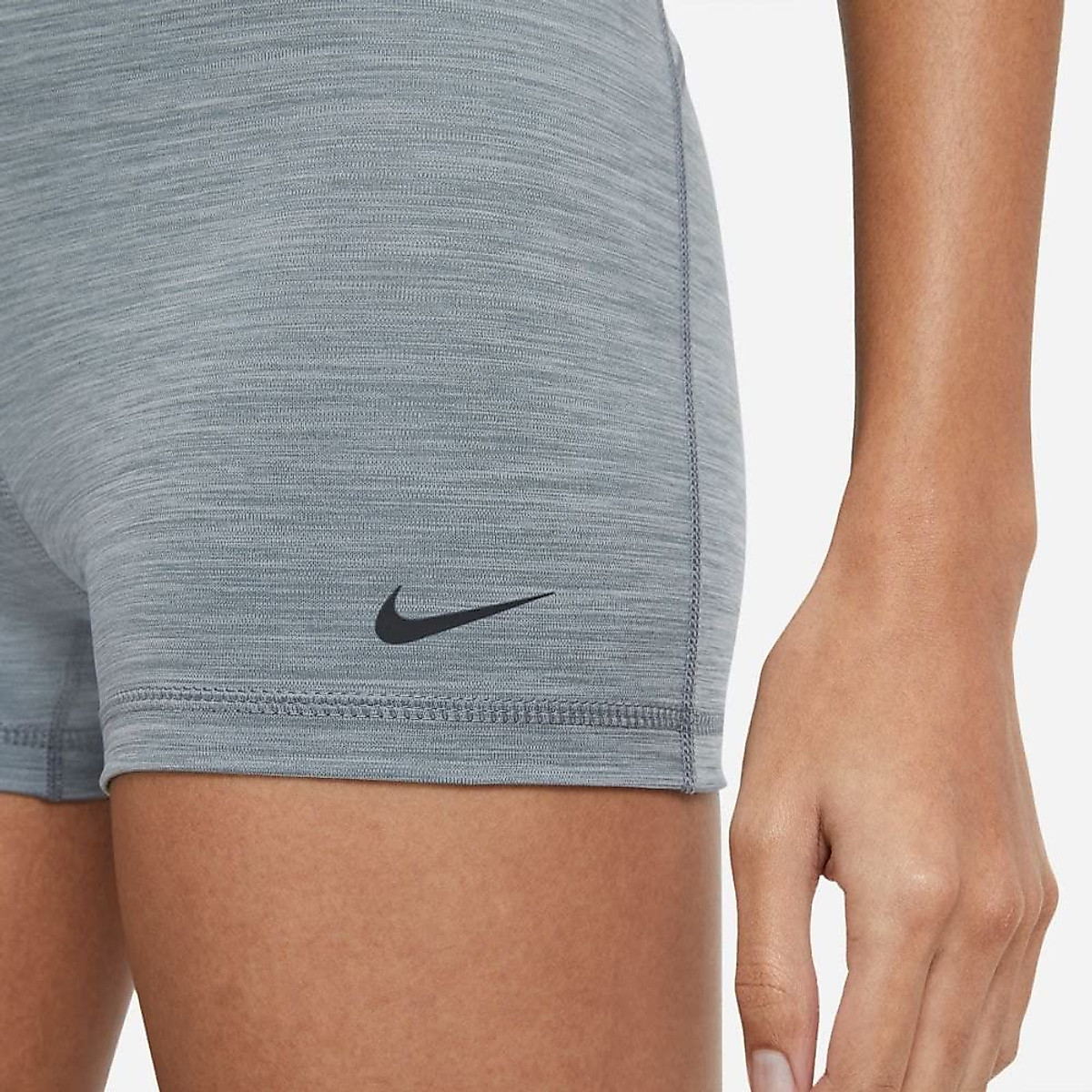 Nike Women's Pro 365 3inch Shorts, Smoke Grey/Heather/Black/Black, Large
