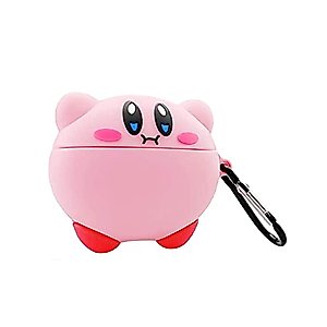 Cartoon Case Compatible with New Apple AirPods (3rd Generation) Case Cover Silicone Shockproof Slim Ultra Thin Cute Protective Case Anti-Fall Headphone Case for New Apple AirPods (Pink Monster)