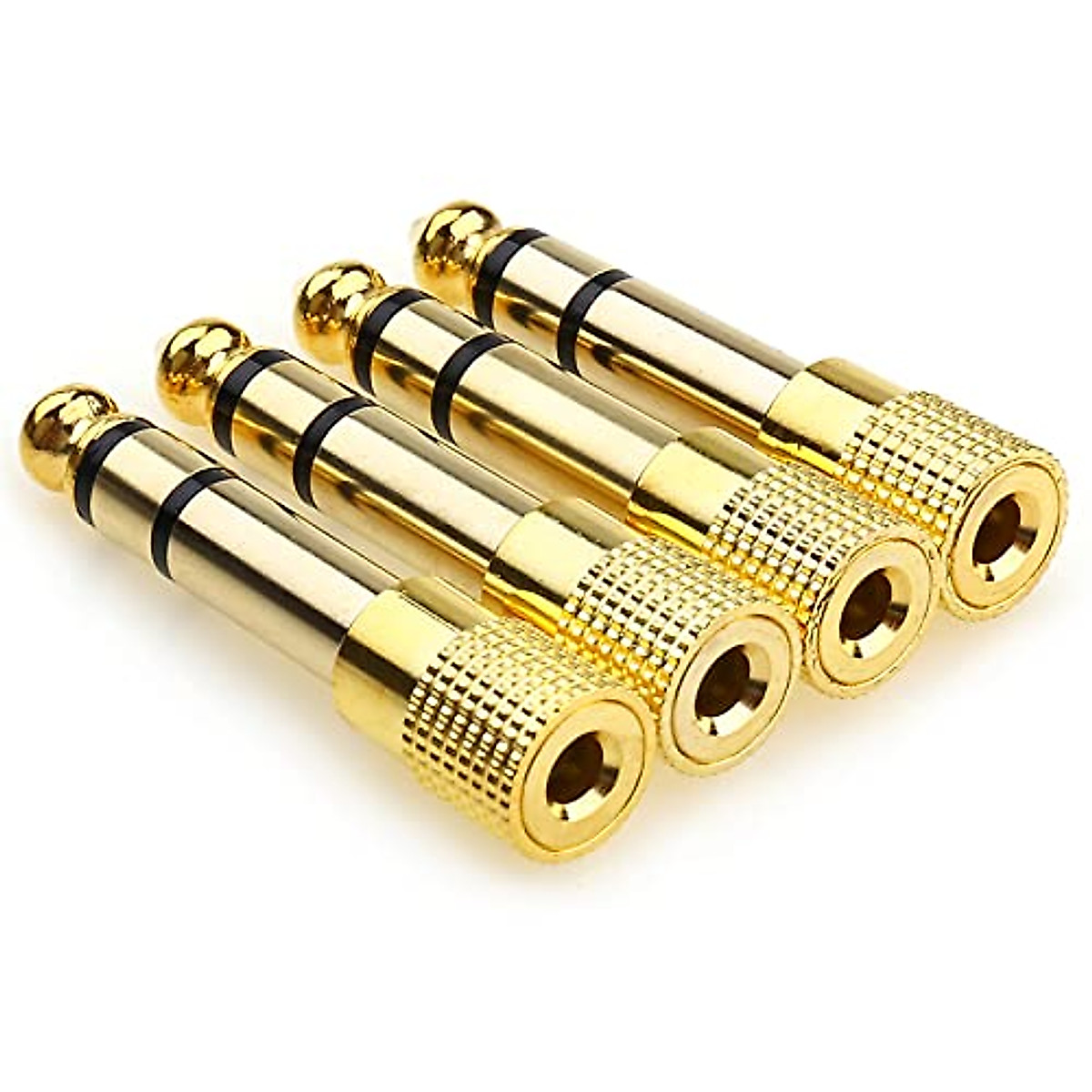 NANYI 4PCS 1/4'' to (1/8'') 3.5mm Stereo Headphone Adapters for Audio Connector, 3.5mm Female to 6.35mm Male Jack Plug Stereo Adapter for Headphone Adapte