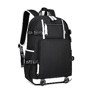 QHRIDS Fashion Laptop Backpack 15.6 Inch with USB Charging Port Travel Outdoor Casual Daypacks Sports Bag College Large Backpacks for Women Men