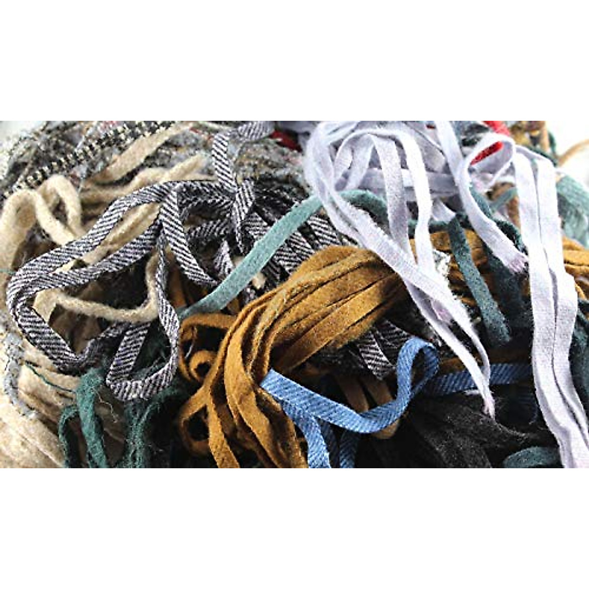 100 Assorted #8 Wool Strips for Rug Hooking