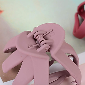 UTENEW Set of 6 Medium Hair Claw Clips No-Slip Grip Octopus Jaw Clips Matte Thick Hair Clips, Women Girl Daily Hairstyle Accessories