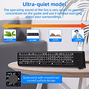 OSTENT USB Cooling Cooler Fan 4-Fan Automatic Temperature Adjustable for Sony PS3 Console