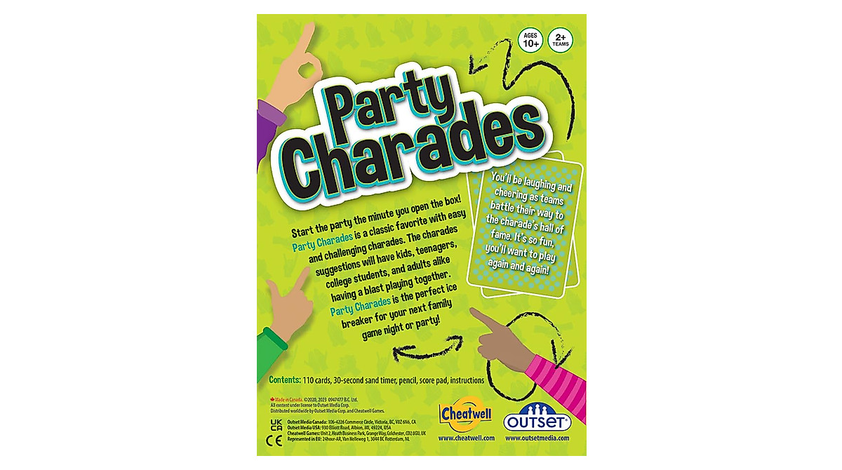 Party Charades Game with 550 Charades for Family & Parties