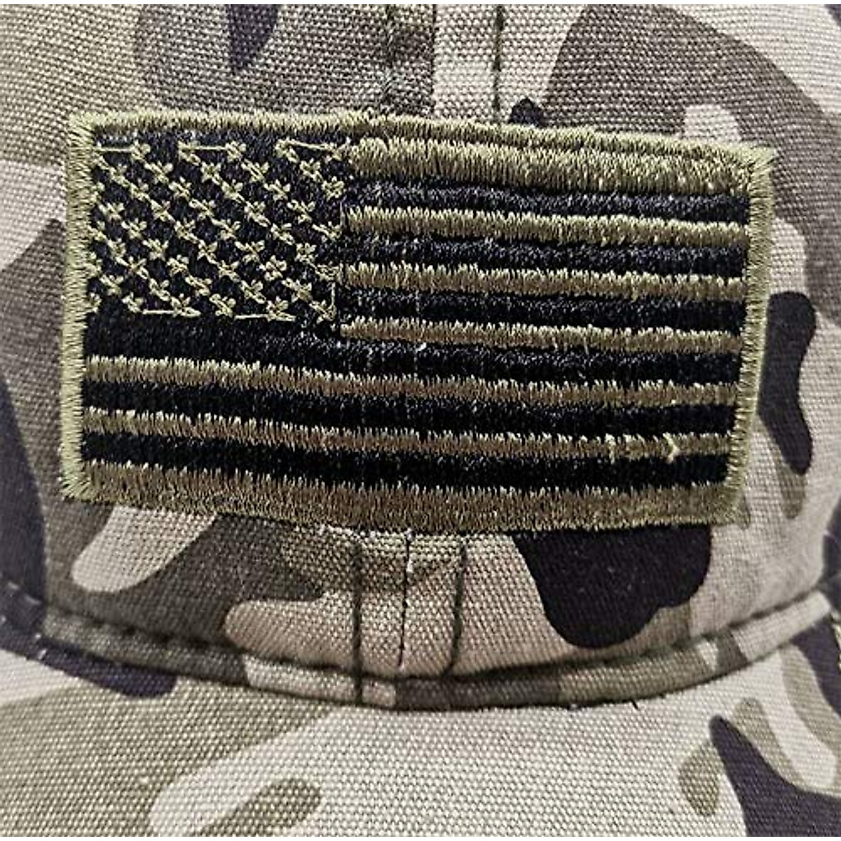 MANMESH HATT American Flag Embroidered Hat, Adjustable Washed Distressed Camo Baseball Cap for Men Women (American Flag Camouflage Green, one Size)